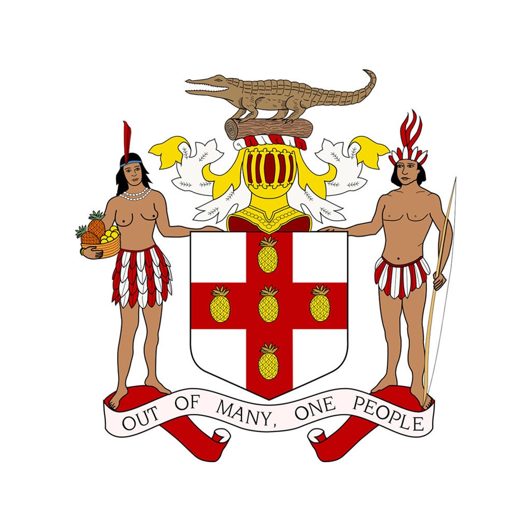 Jamaica Crest Iron on Screen Print Transfer Jamaican One Love Out of ...