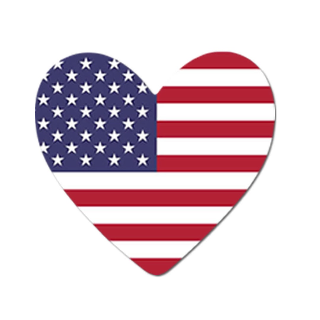 USA Flag Heart Iron on Transfer for Fabric UNITED STATES Team Support ...