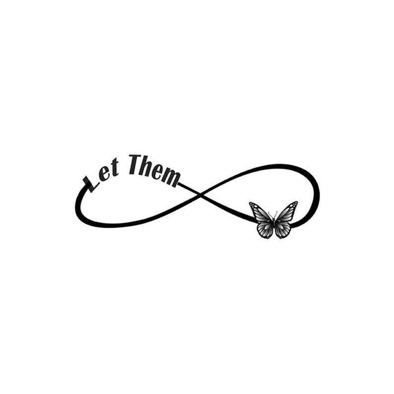 Let Them Temporary Tattoo Lasts a Week Wrist Ankle Arm Body Art Stoic ...