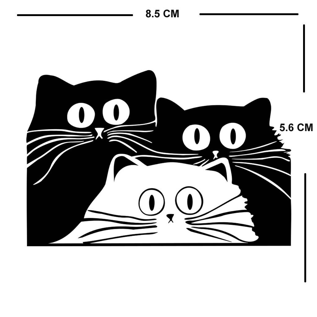 Set of 4 Cats Iron on Screen Print Transfers for Fabrics Machine ...