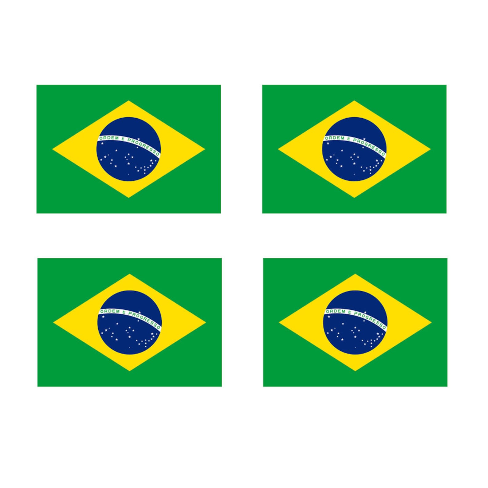 Brazil Flag Iron on Screen Print Transfers for Fabrics Machine Washable ...