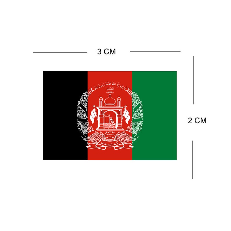 Set of 4x Afghanistan Flag Iron on Screen Print Transfers for Fabrics ...