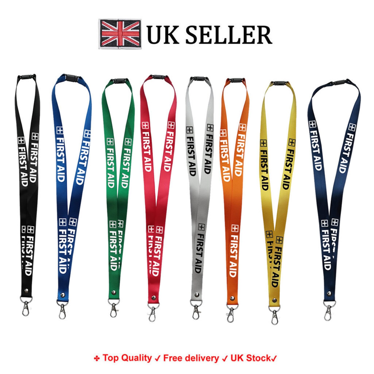 First Aid Printed Lanyard Neck Strap ID HOLDER Included - Etsy UK