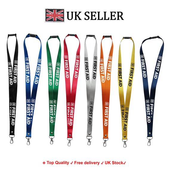 First Aid Printed Lanyard Neck Strap ID HOLDER Included | Etsy
