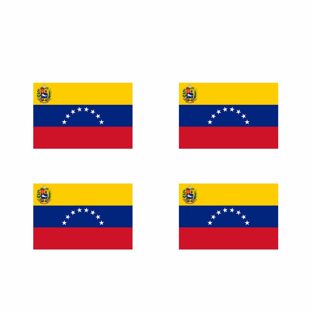 Set of 4 VENEZUELA FLAG Iron on Screen Print Transfers for Fabrics ...