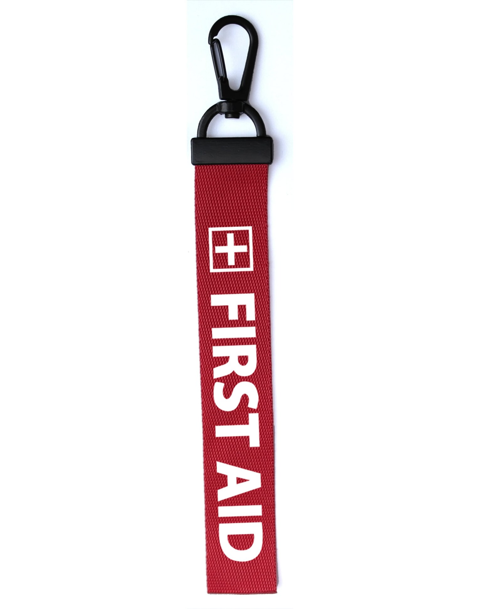 FIRST AID Key Chain Key Ring Luggage Personalised Name Text Tag Zipper ...