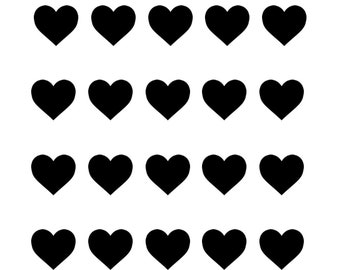 Set of 10 X Hearts Iron on Screen Print Transfers for Fabrics | Etsy UK