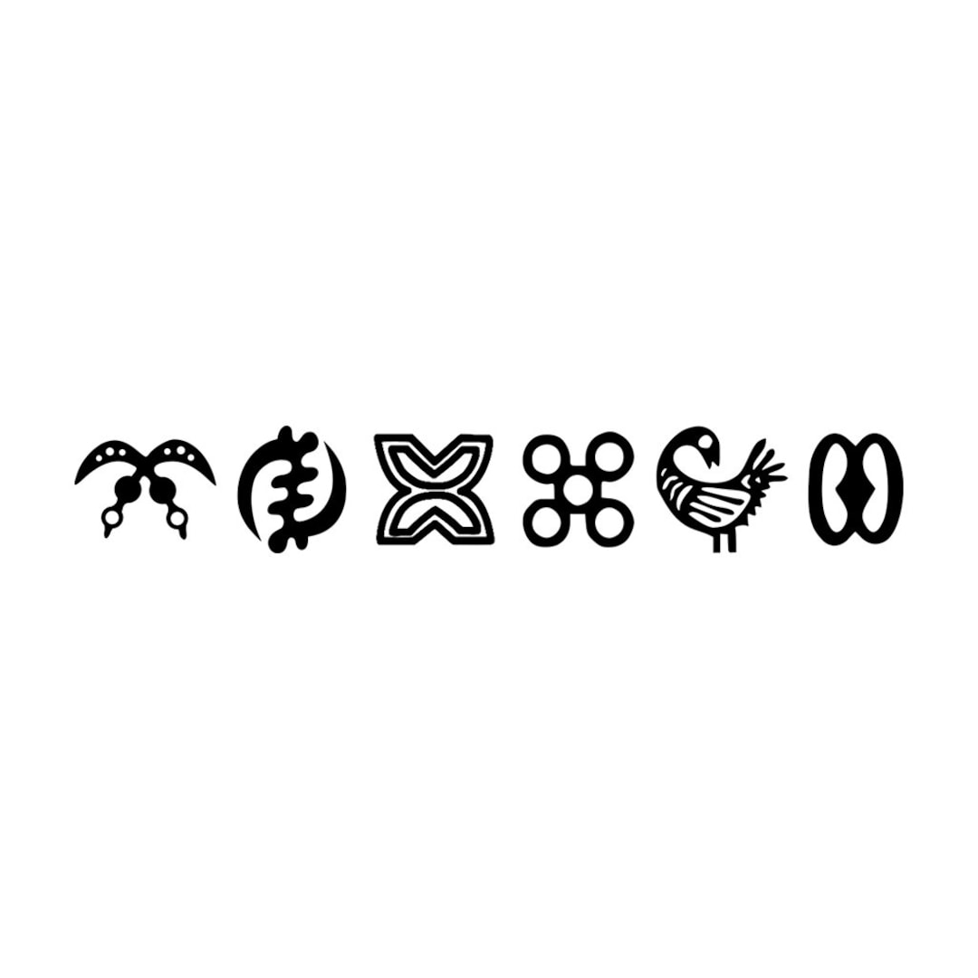 6 X African Adinkra Symbols Temporary Tattoo Lasts 1 Week Hope Loyalty ...