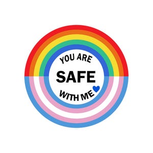 Your Are Safe With Me Iron on Screen Print Transfers for Fabrics LGBTQ ...