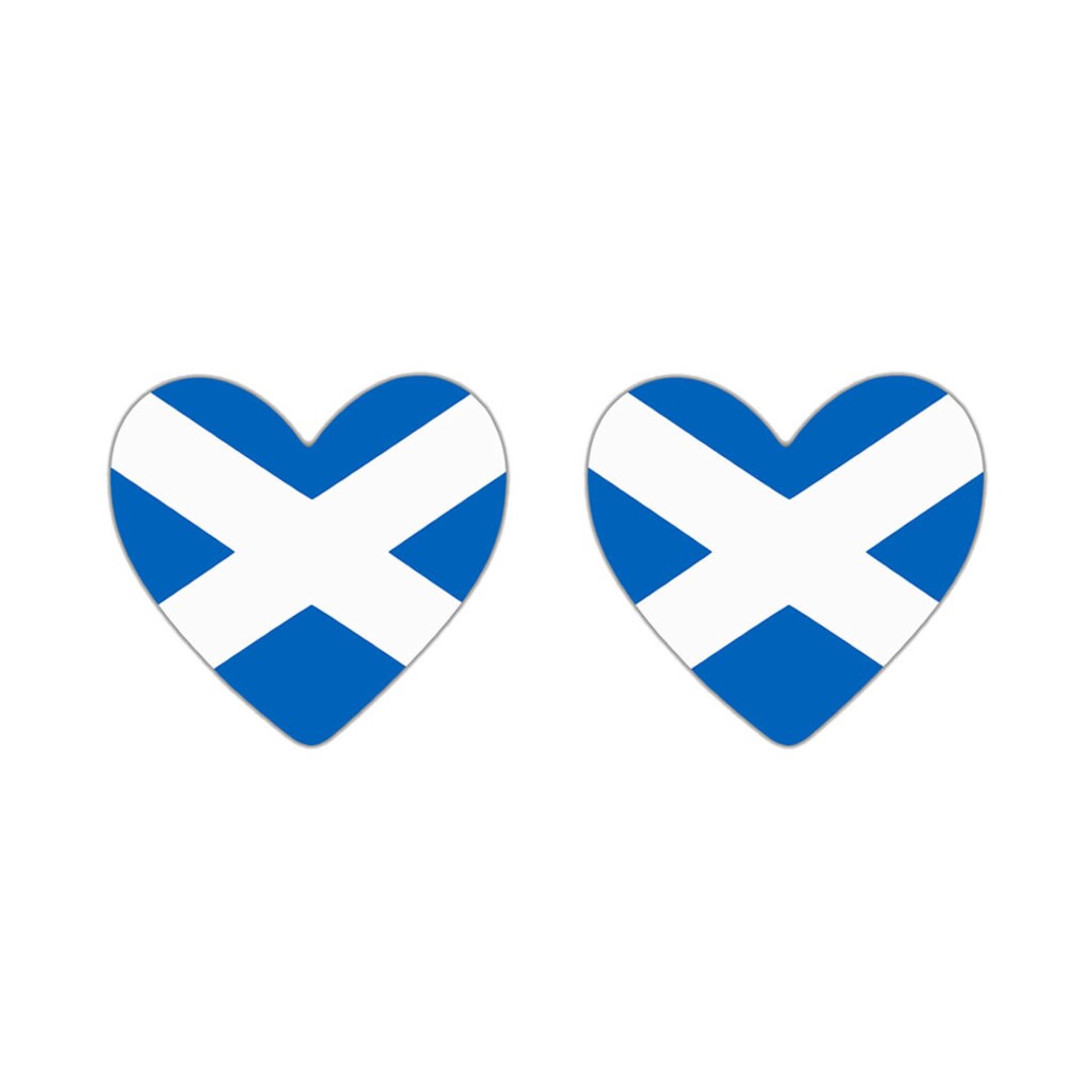Set of 2 X Scotland HEART Temporary Tattoo Waterproof Lasts 1 Week ...