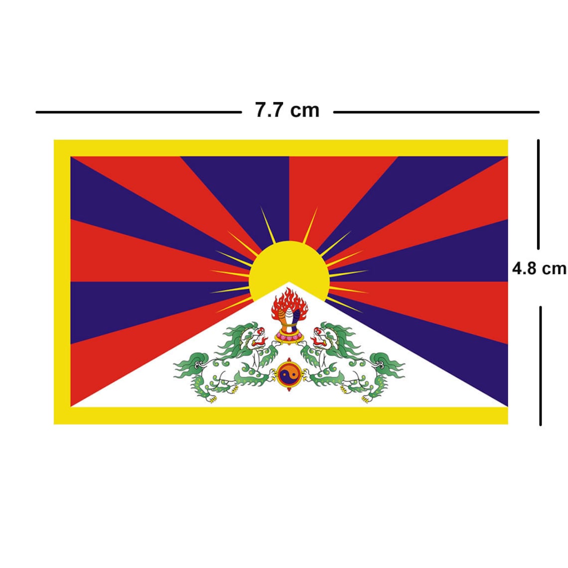 Set of 2 X TIBET FLAG DIY Iron on Screen Print Patch for Fabric ...