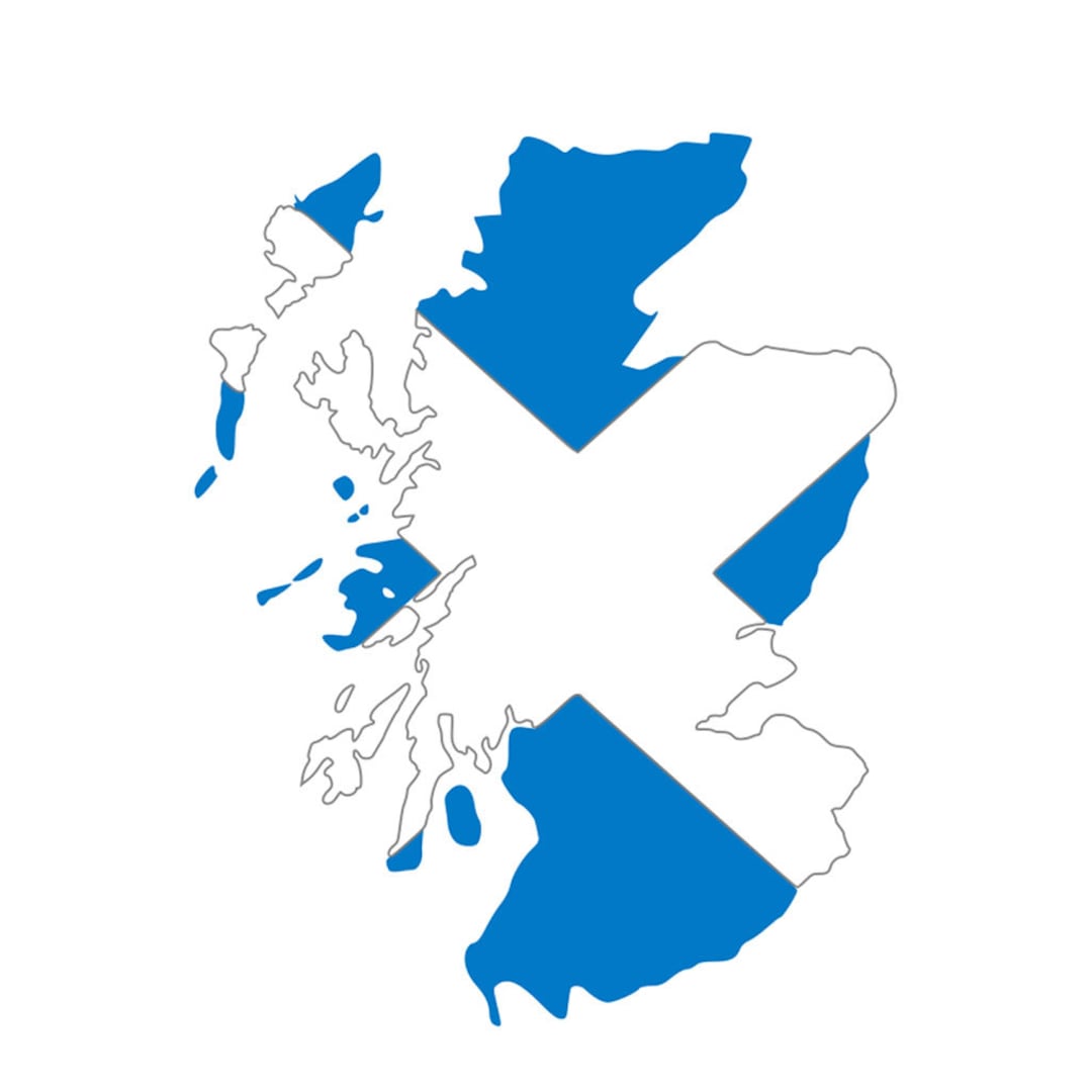 Scotland Map Iron on Screen Print Transfer for Fabrics Scottish FLAG ...