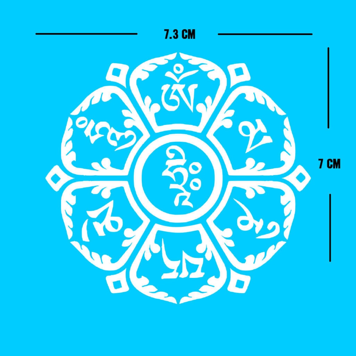 Set of 2 X Om Mani Padme Hum Buddhist Symbol DIY Iron on Screen Print ...