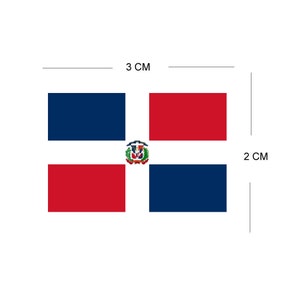 Set of 4 Dominican Republic Flag Iron on Screen Print Transfers for ...