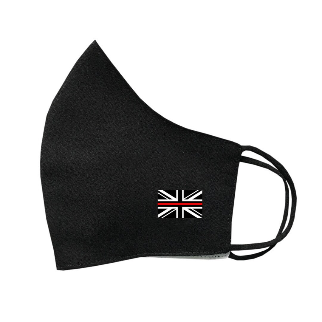 UK Thin Red Line Flag Face Mask Protective Covering Washable Reusable ...