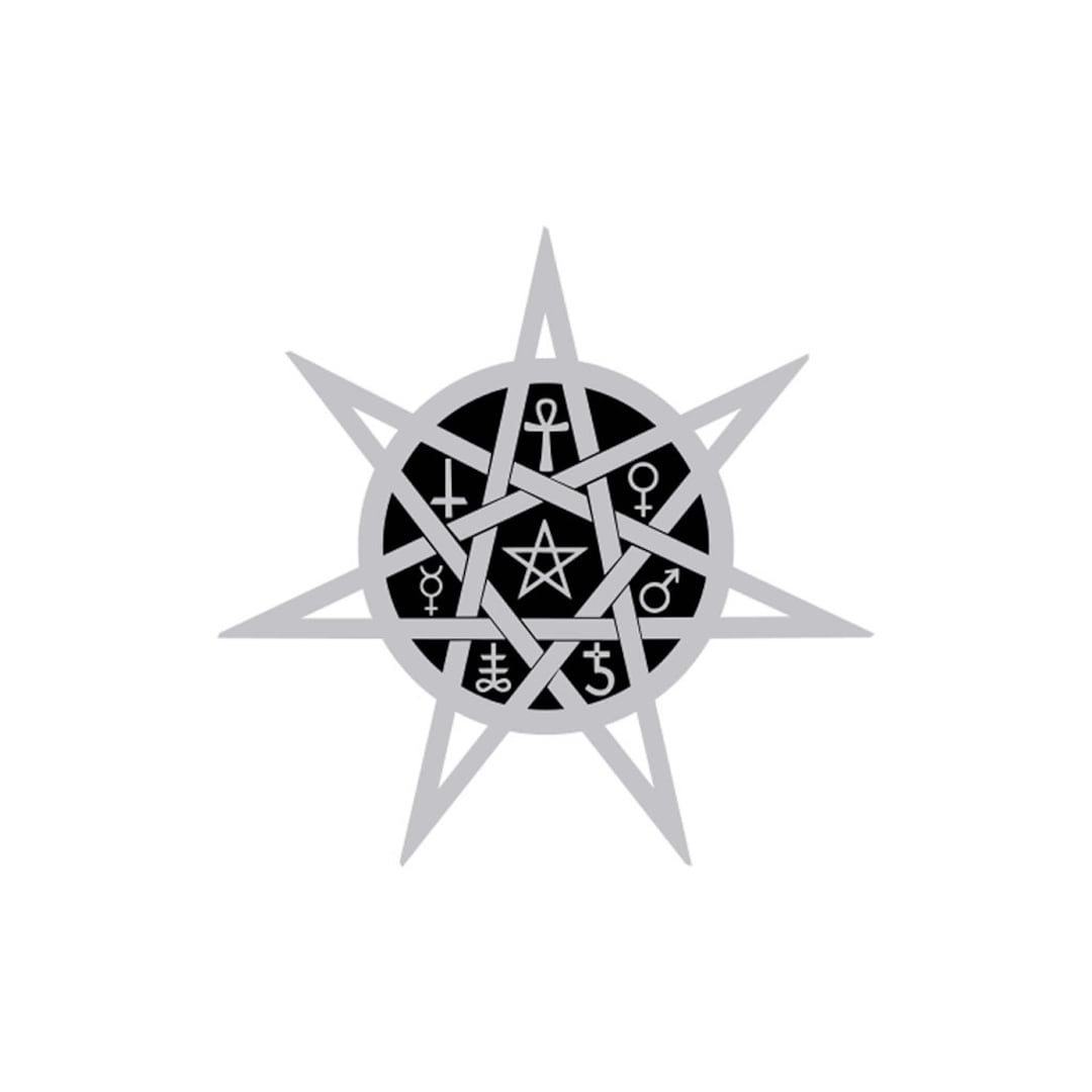 Set of 2 X Gothic Star Iron on Screen Print Patch for Fabric Machine ...