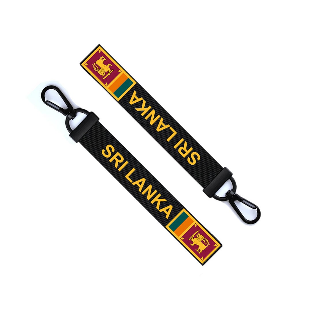 Sri Lanka Flag Key Chain Keyring Luggage Tag Zipper Pull Bag Sri Lankan ...