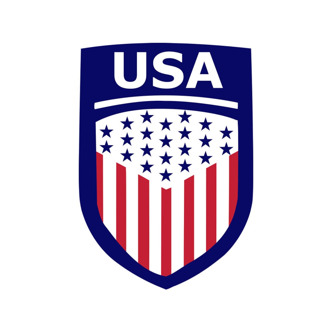 USA Flag Crest Iron on Screen Print Transfers for Fabrics Team USA - Etsy