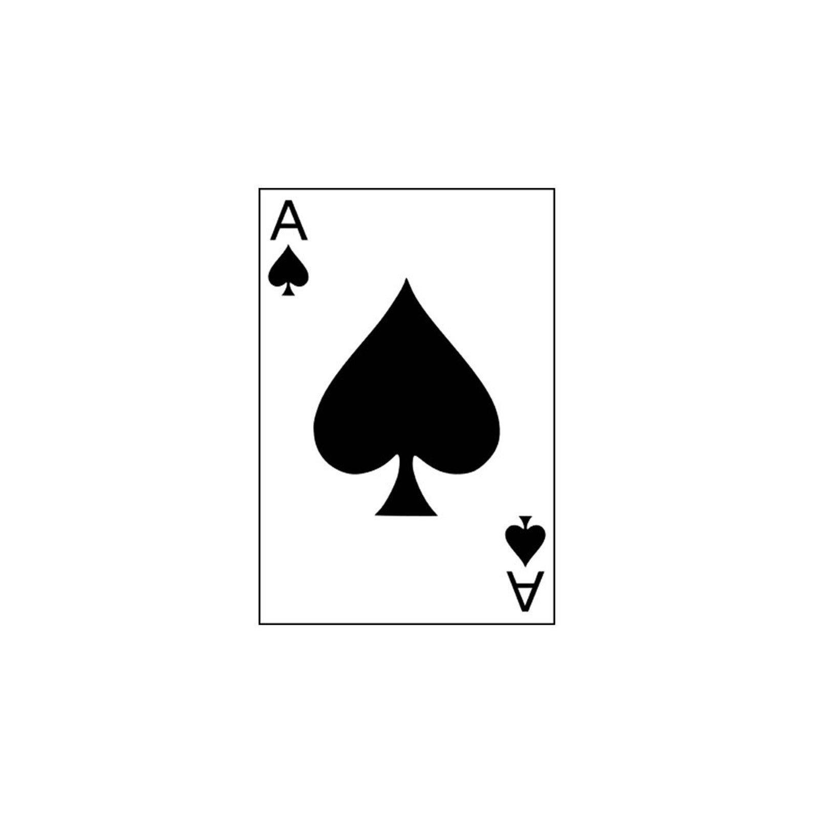 Set of 2 Ace of Spades Iron on Screen Print Transfers for - Etsy