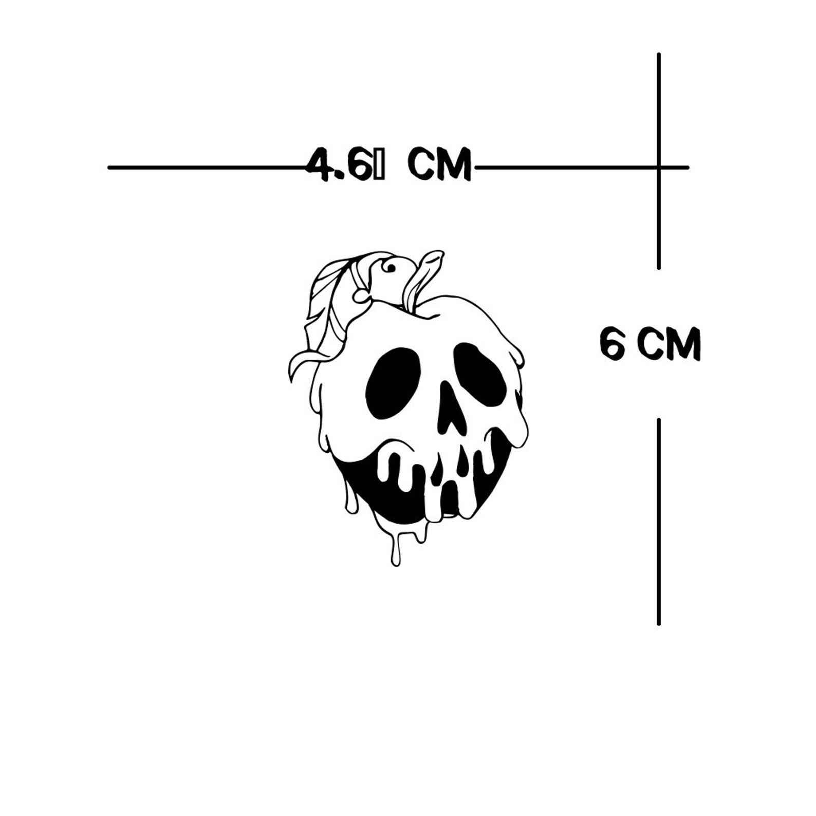19 X Witch Craft Temporary Tattoo Lasts 1 Week Halloween Fangs Poison ...