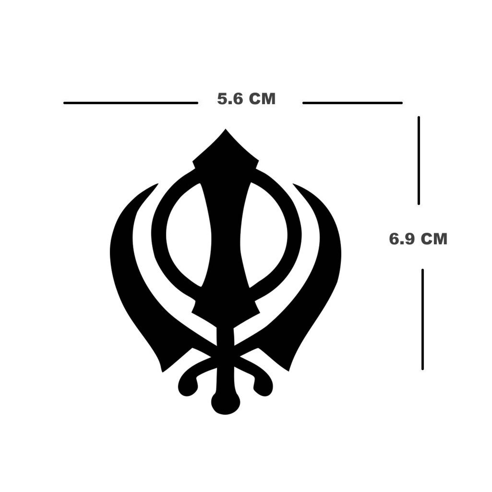 Set of 2 X Khanda Iron on Screen Print Patch for Fabric Machine ...