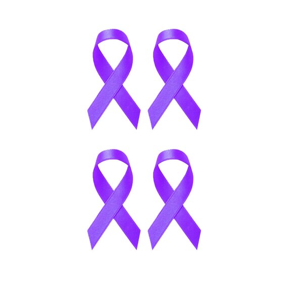 Set of 4 X Purple Ribbon Iron on Screen Print Transfers for - Etsy