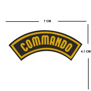 Set of 2 Commando Iron on Screen Print Transfers for Fabrics Machine ...