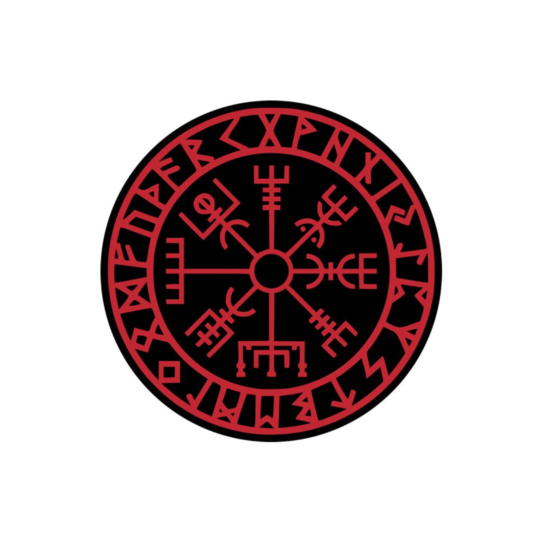 Viking Icelandic COMPASS Iron on Transfer for Fabrics Norway Vegvisir ...