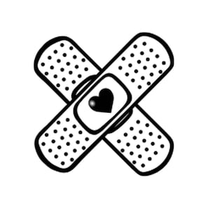 Band Aid TEMPORARY TATTOO Plaster Love Heart - Etsy