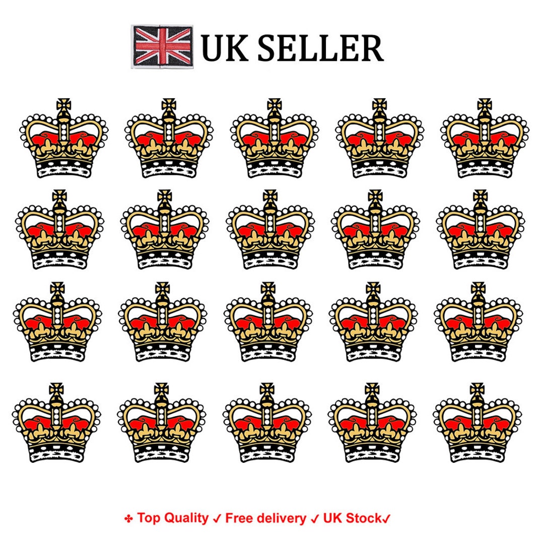 Set of 10 Iron on Royal Crown Screen Print Transfers for Fabrics ...