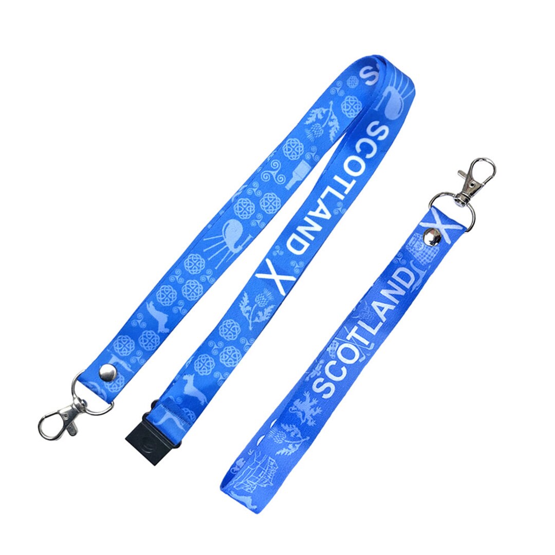 Scotland Lanyard & Key Tag SET - Scottish Flag Celtic Thistle Symbols ...