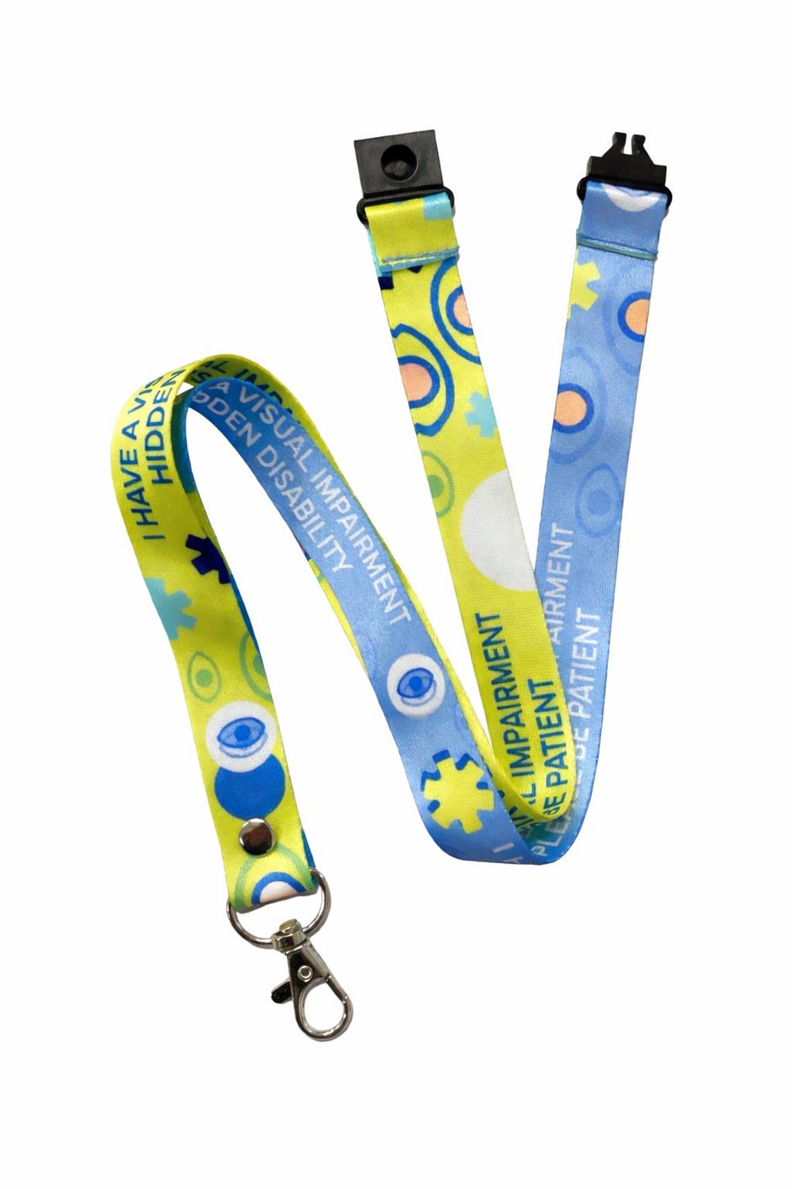 I Have a Visual Impairment Lanyard Key Tag Set Neck Strap Safety ...