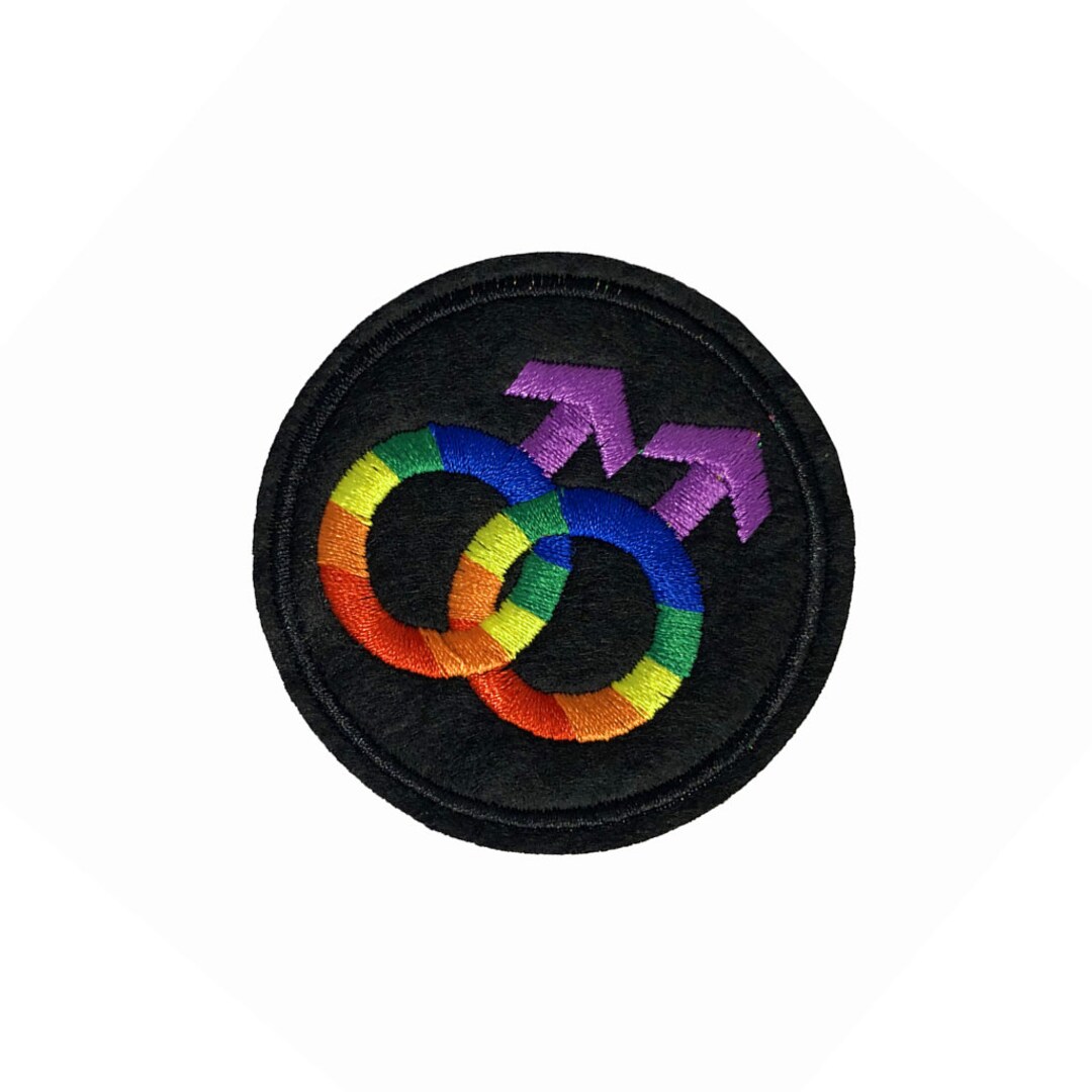 Double Mars Iron on Sew on Embroidered Patch Motif LGBT Gay Pride - Etsy