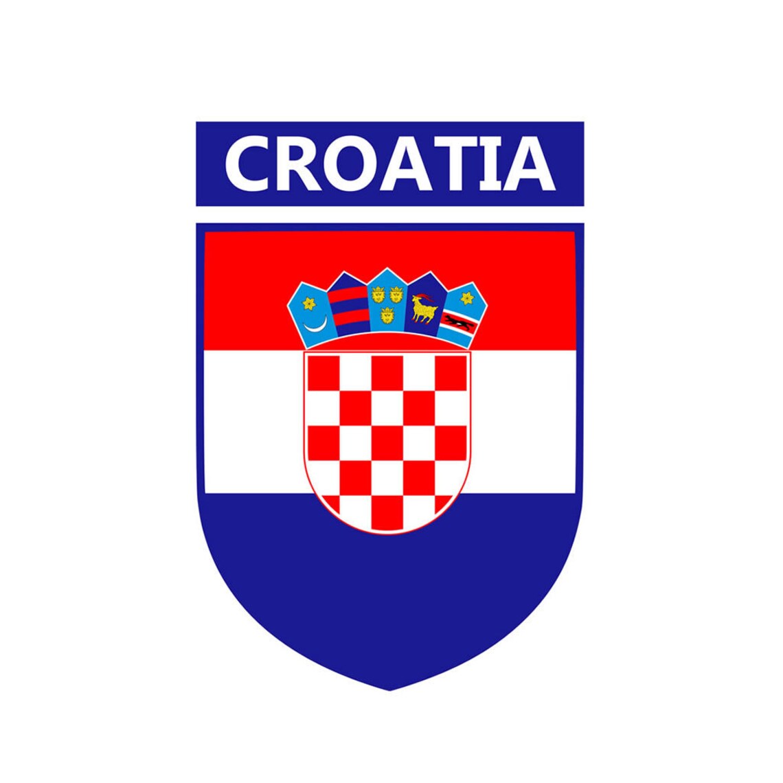 Croatia Team Crest SVG Png Dxf Eps File Format Instant Download the ...