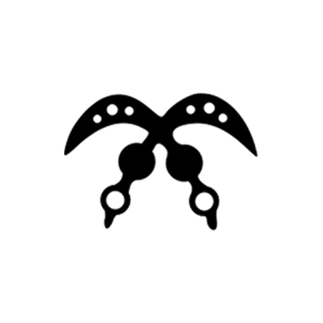 African Courage Symbols Semi Permanent Tattoo Waterproof Lasts 1 - 2 ...