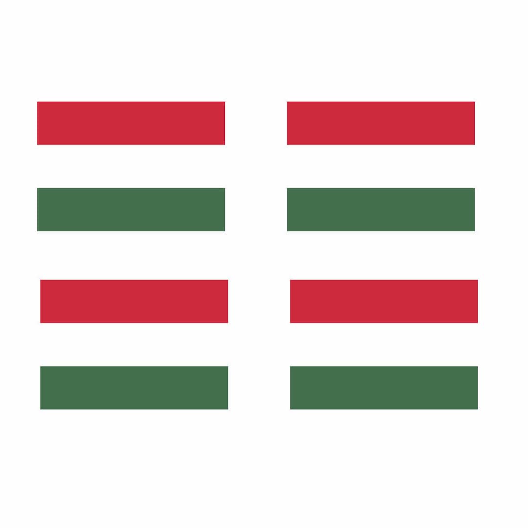 Set of 4 Hungary Flag Iron on Screen Print Transfers for Fabrics ...