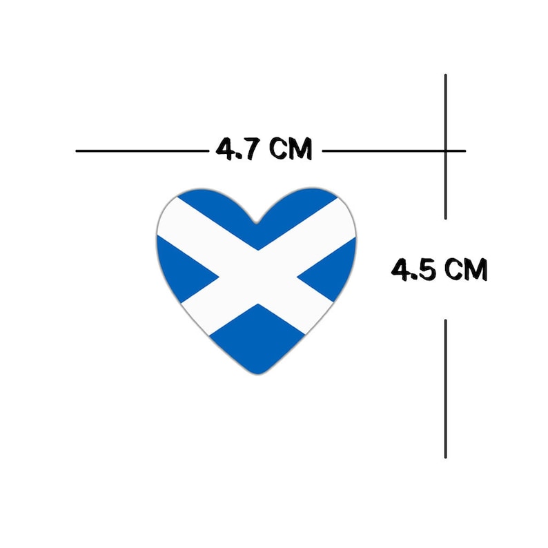 Set of 2 X Scotland HEART Temporary Tattoo Waterproof Lasts 1 Week ...