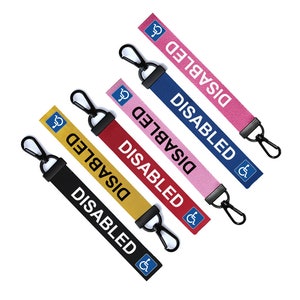 Disabled Key Chain Keyring Luggage Tag Zipper Pull Bag Ring Key Ring ...