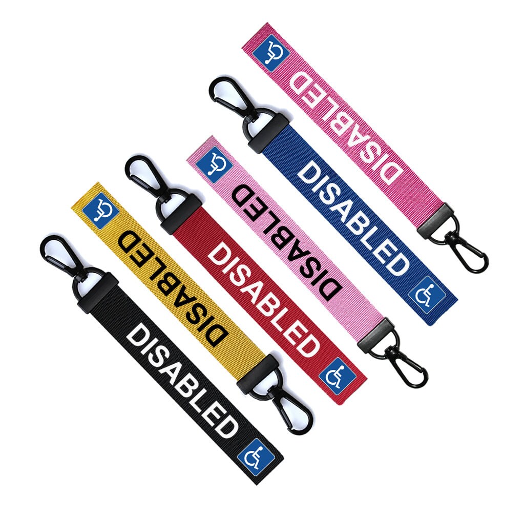 Disabled Key Chain Keyring Luggage Tag Zipper Pull Bag Ring Key Ring ...