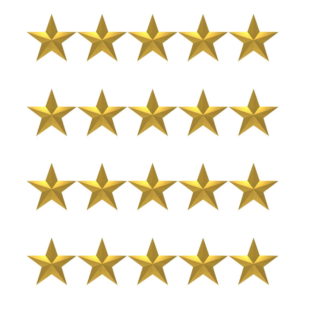 Set of 20 X Gold Stars Iron on Screen Print Transfers for Fabrics ...