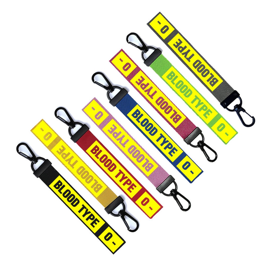 Blood Type Chain Keyring Luggage Tag Zipper Pull Bag Key Ring - Etsy