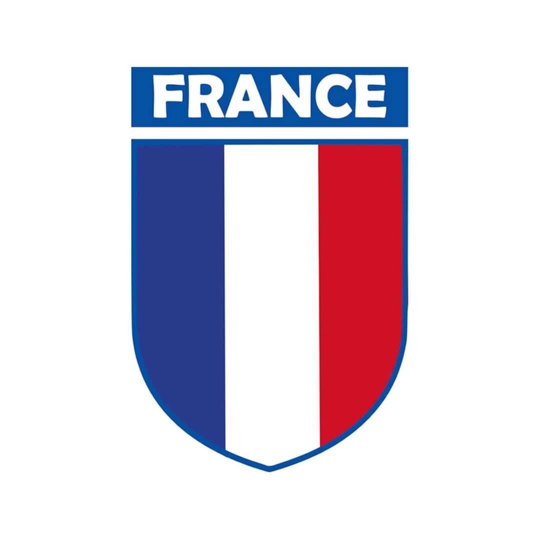 French Team Crest Iron on Screen Print Transfers for Fabrics Machine ...