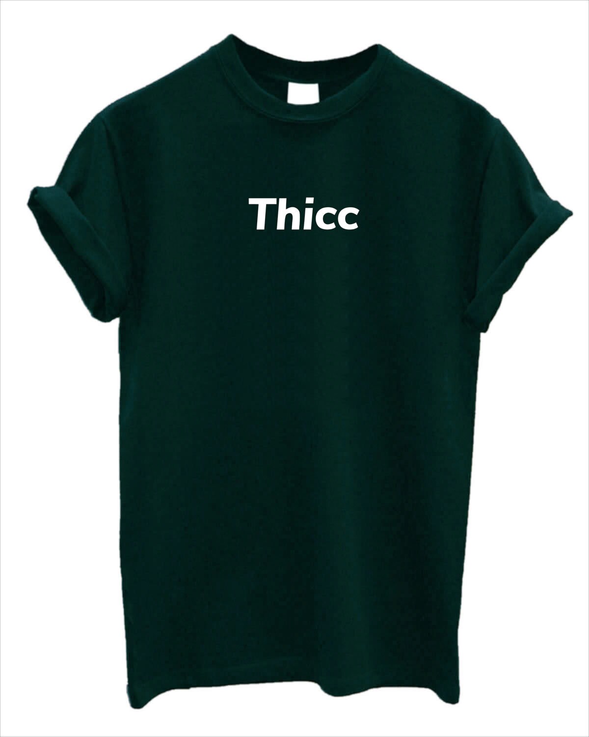 Thicc Print Unisex Print Tshirt Top Crew Neck FIT T-shirt | Etsy