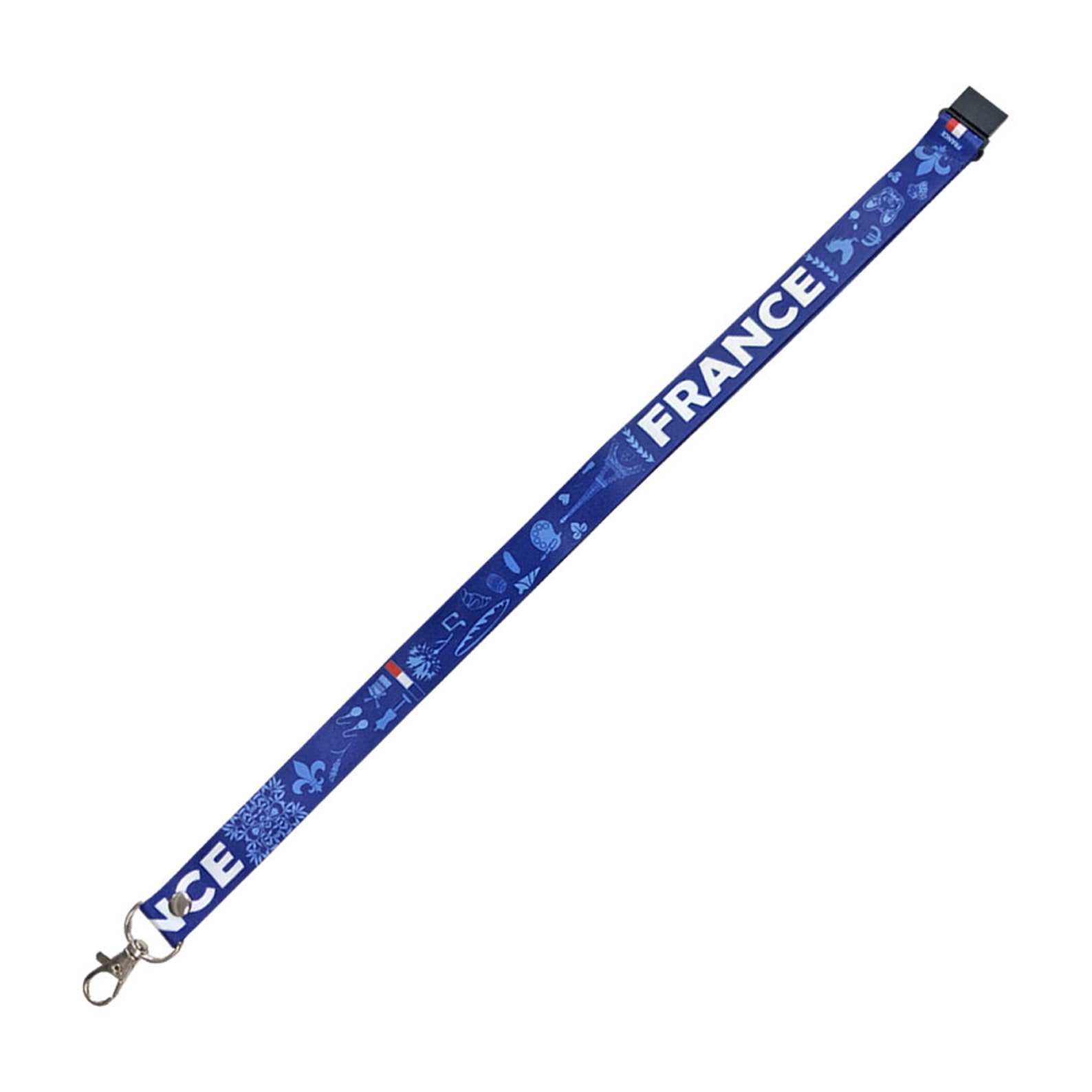 French Symbols Printed Lanyard Neck Strap, France, French Day Eiffel ...
