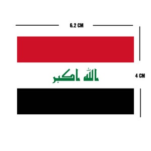 Set of 2 Iraq Flag Iron on Screen Print Transfers for Fabrics Machine ...