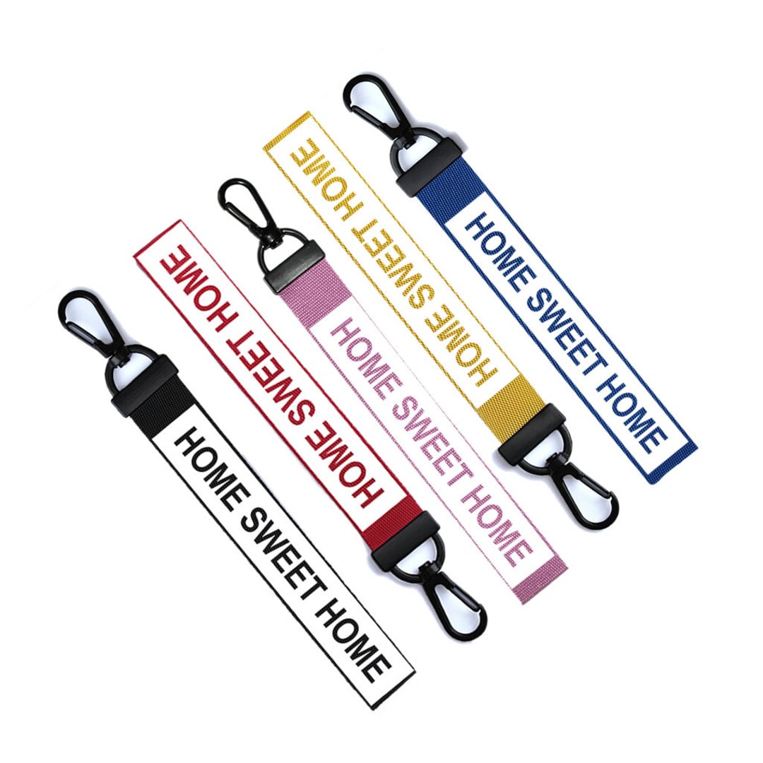 Home Sweet Home Key Chain Key Ring Luggage Personalised Custom Name ...