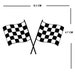 Set of 2 Racing Flags Iron on Screen Print Transfers for Fabrics ...