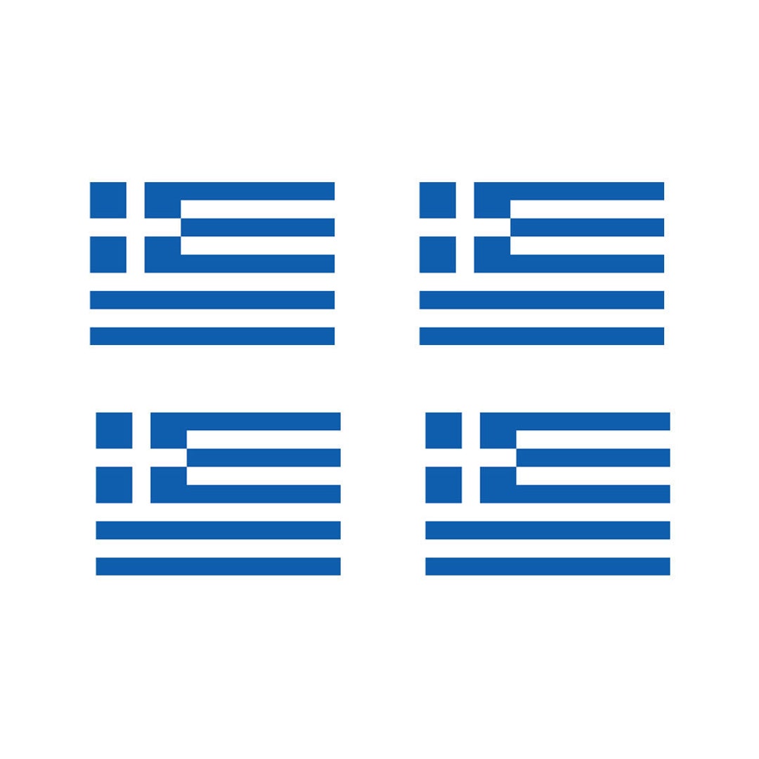 Set of 4 GREECE Flag Temporary Tattoo Waterproof Lasts 1 Week GREEK ...