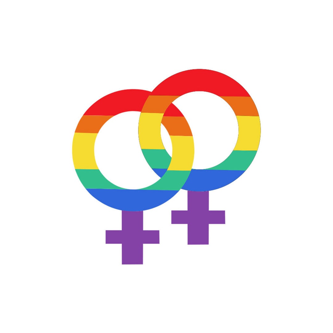 Lgbt Double Venus Iron On Screen Print Transfers For Fabrics Rainbow