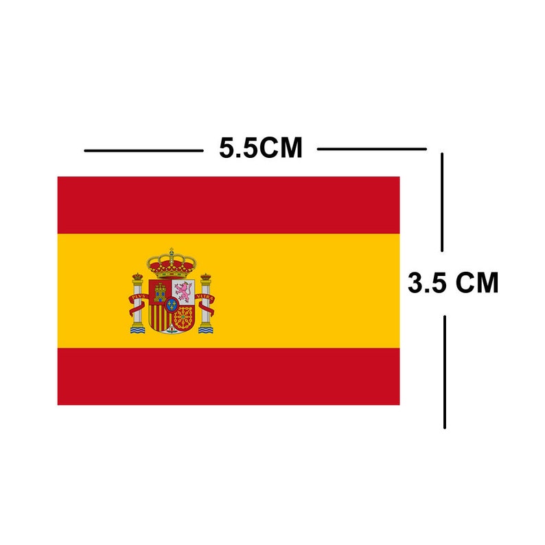 Set of 4 X Spain Flag Temporary Tattoo Waterproof Lasts 1 Week - Etsy